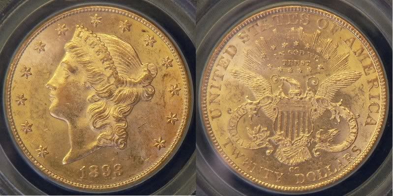 1893-CC PCGS AU-58 $20 Gold Liberty Double Eagle — Collectors Universe